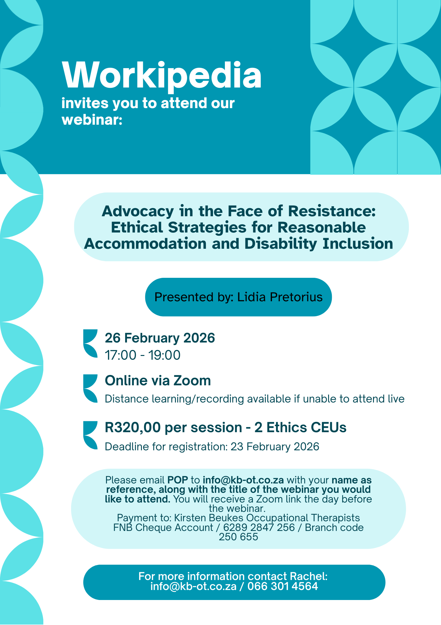 CPD Workshops | Kirsten Beukes Occupational Therapists